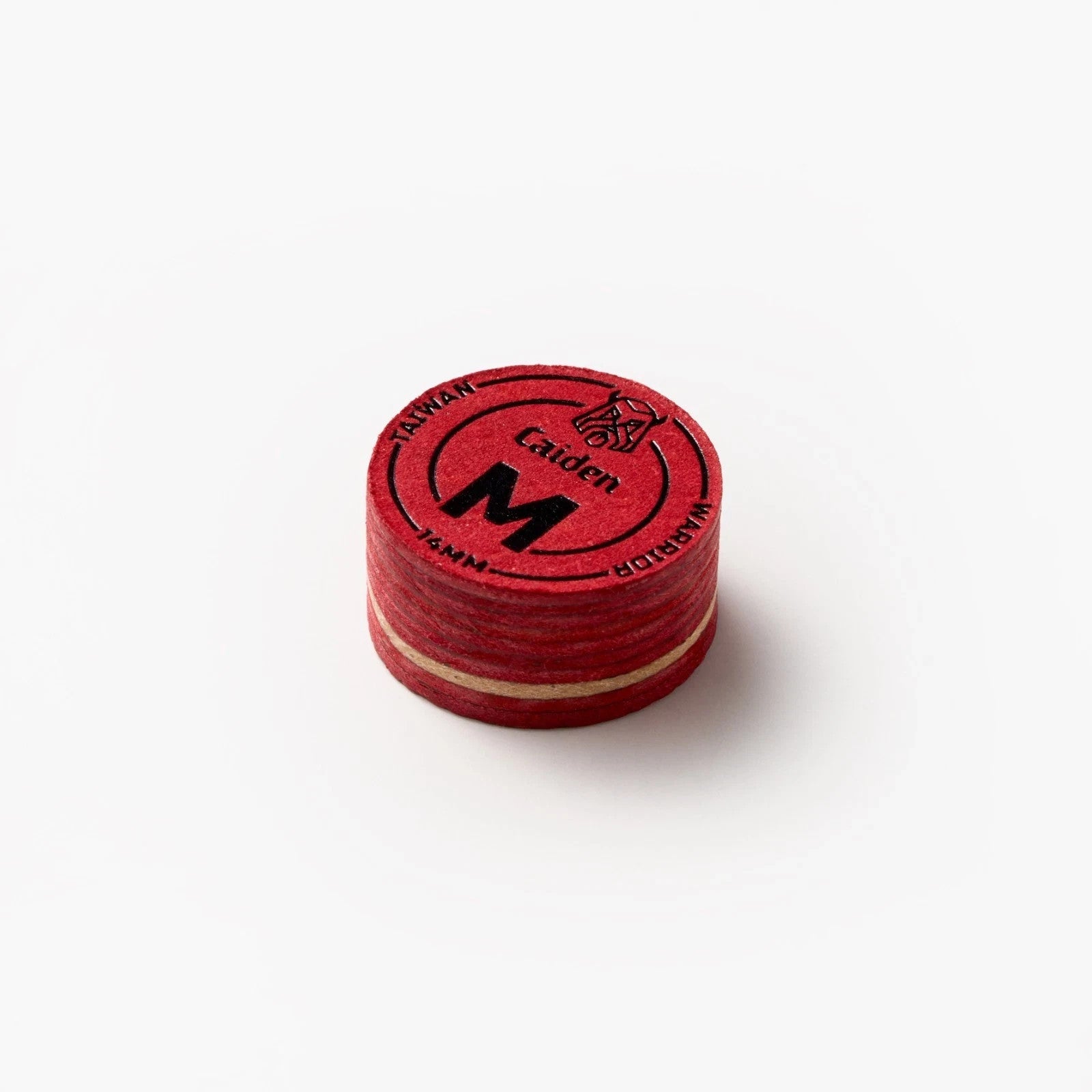CAIDEN WARRIOR MEDIUM RED PLAYING TIP 10 LAYER PREMIUM LEATHER NEW SHI ...